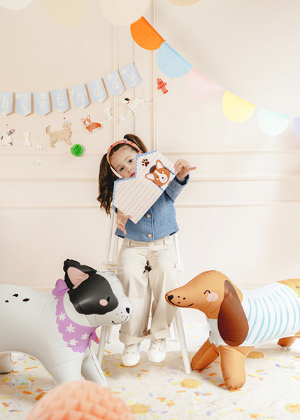 Standing Foil Balloon Bulldog, 75x57 cm, mix - Designer decorations and ...