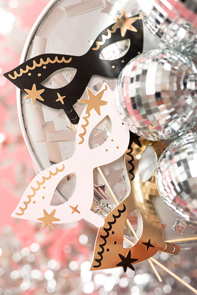 Photo props Let's party, mix (1 pkt / 9 pc.) - Designer decorations and ...