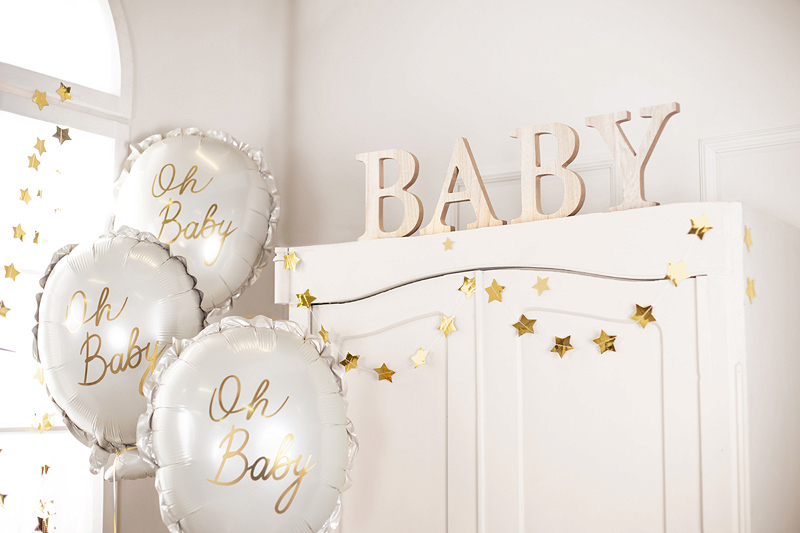 Foil balloon Oh baby, 53x69 cm, mix - Designer decorations and ideas ...