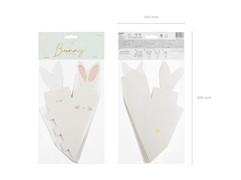 Boxes Rabbits, mix, 7,2x26,5x7,2 cm (1 pkt / 6 pc.) - Designer ...