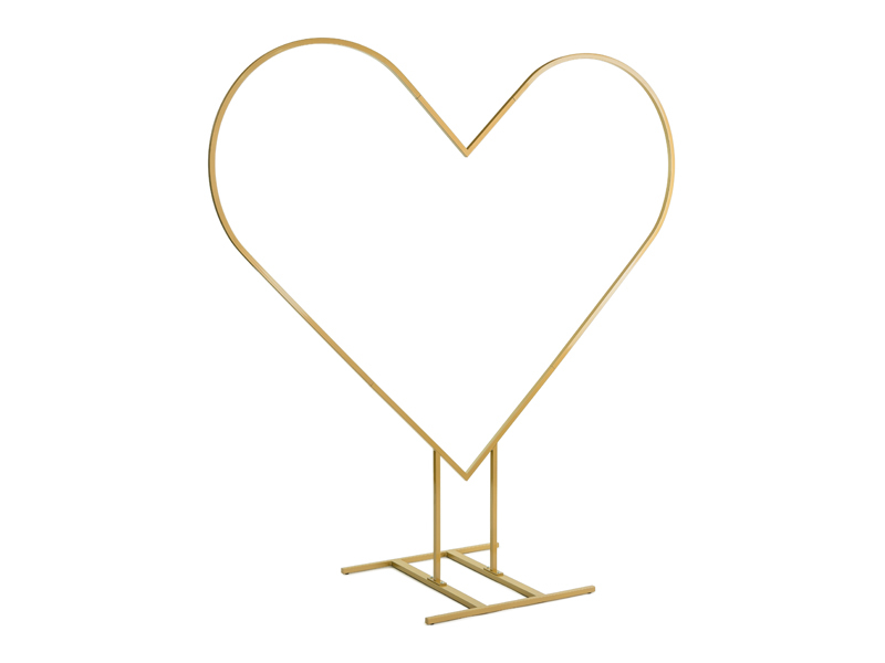 Heart backdrop stand, gold, 2m - Designer decorations and ideas for ...