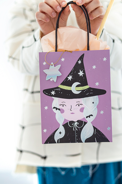 Gift bag Witch, mix, 8x14x18 cm - Designer decorations and ideas for ...