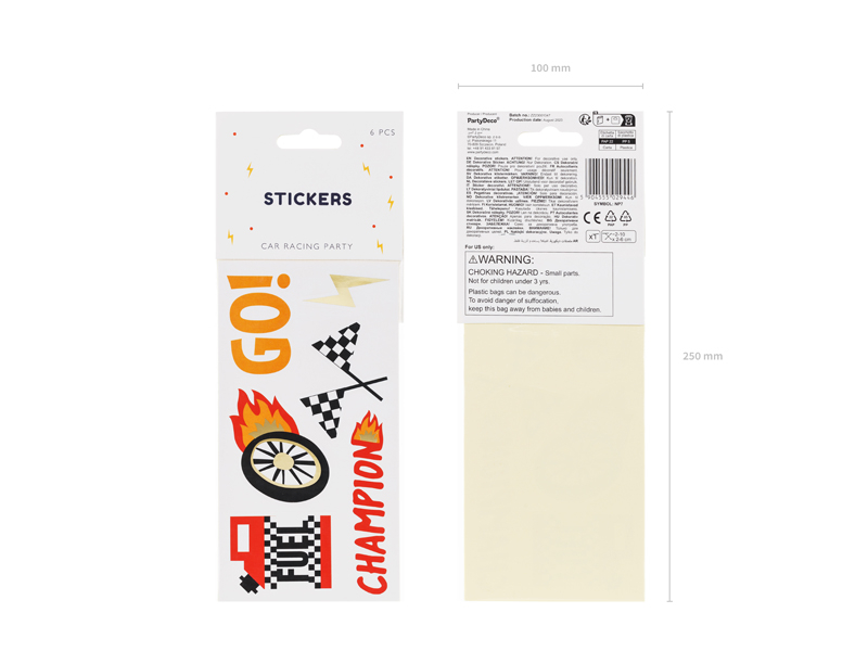 Stickers Cars, mix - Designer decorations and ideas for every party ...