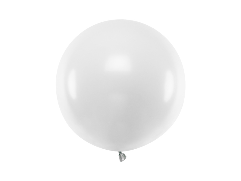 Round balloon 60 cm, Pastel Pure White - Designer decorations and ideas ...