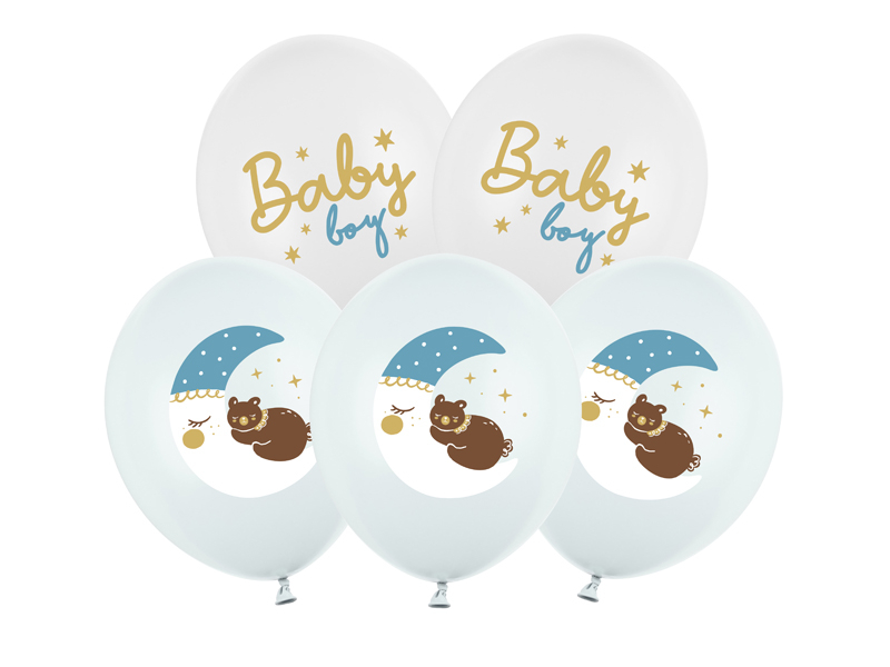 Balony 30 cm, Baby boy, mix (1 op. / 6 szt.) - Designerskie dekoracje i ...