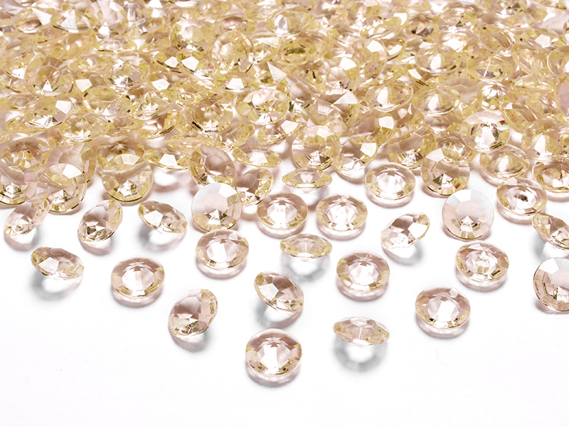 Diamond confetti, gold, 12mm (1 pkt / 100 pc.) - Designer decorations ...