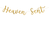 Banner Heaven Sent, gold, 14.5x85cm - Designer decorations and ideas ...