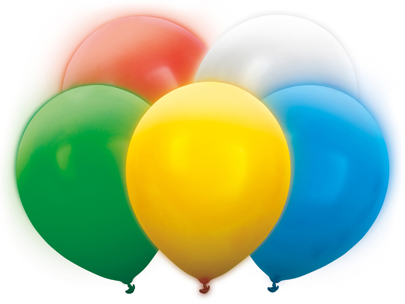 Led balloons 30 cm, mix (1 pkt / 5 pc.) - Designer decorations and ...