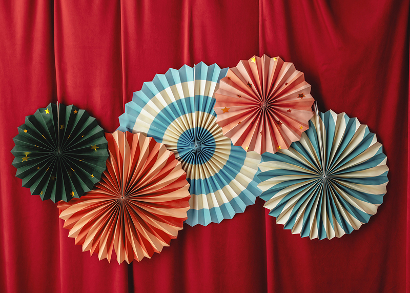 Circus Decorative Rosettes, set, 26-43 cm (1 pkt / 5 pc.) - Designer ...
