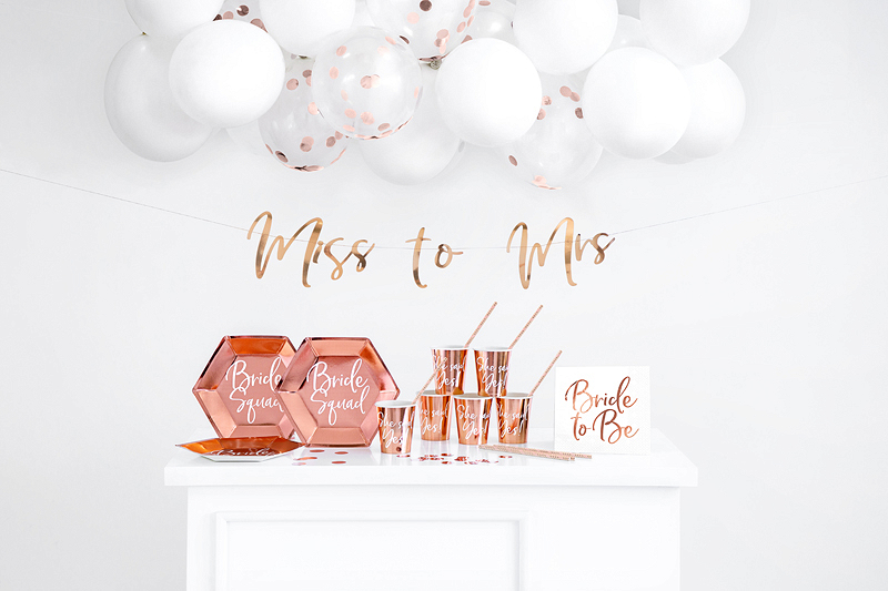 Party decorations set - Bachelorette party, rose gold (1 pkt / 60 pc ...