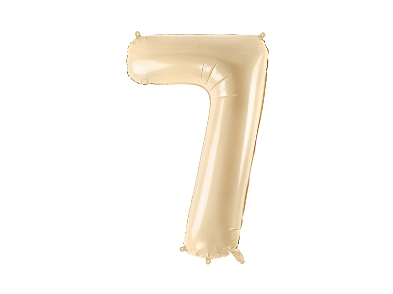 Foil Balloon Number ''7'', 72cm, beige - Designer decorations and ideas ...