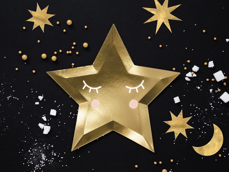 Plates Little Star - Star, golden, 27cm (1 pkt / 6 pc.) - Designer ...