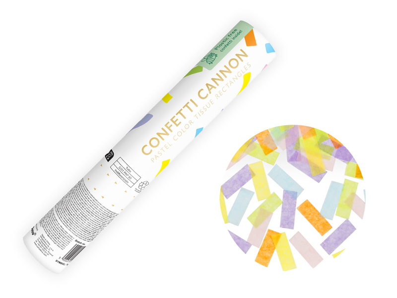 Confetti cannon, pastel strips, 20cm - Designer decorations and ideas ...