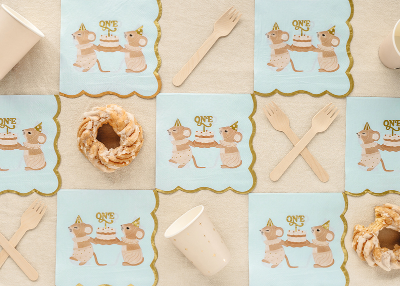 Napkins One Mice, 33x33 cm, blue (1 pkt / 12 pc.) - Designer ...