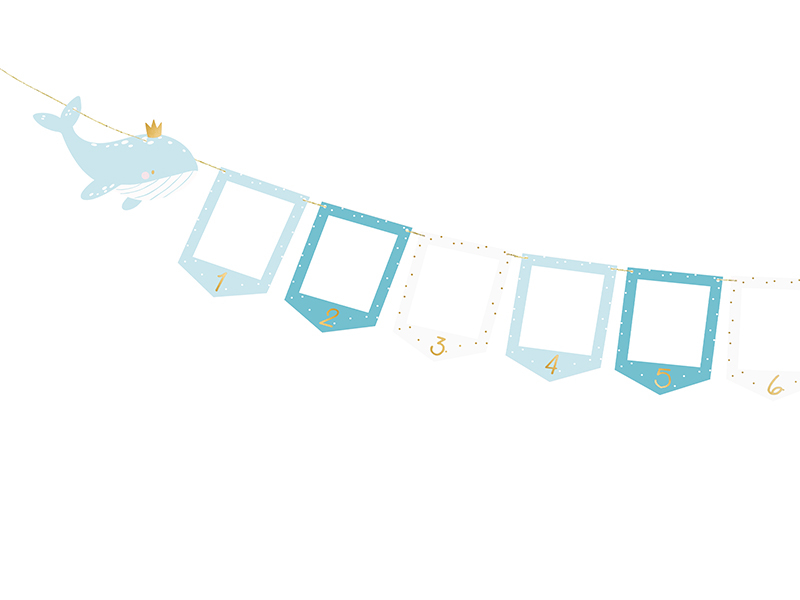 Photo frame garland - Whale, 10.5x15 cm, mix - Designer decorations and ...