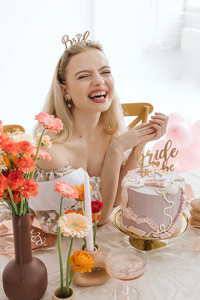 Topper Bride to be, 17.5 cm, różowe złoto :: PartyDeco