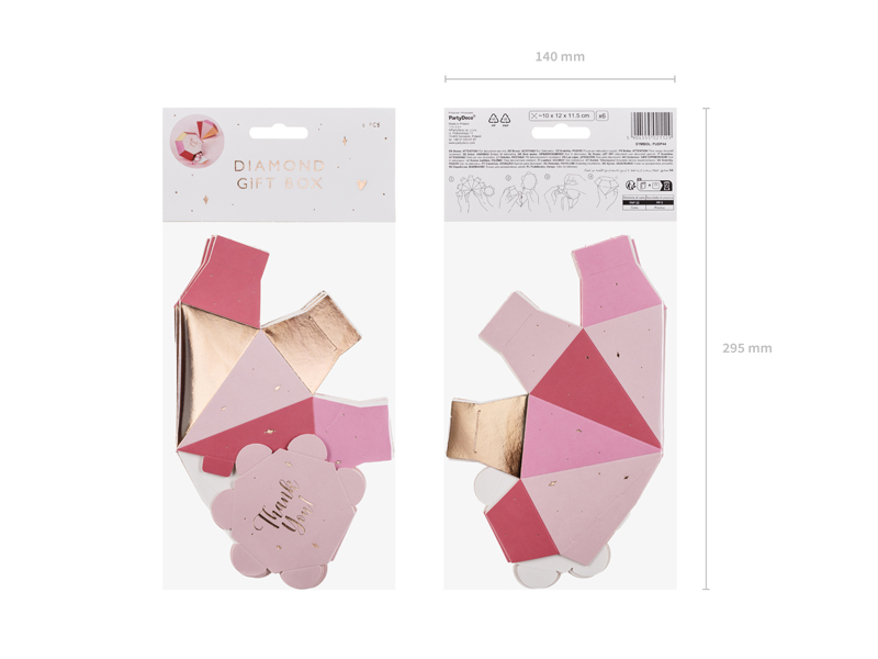 Boxes Diamonds, 10x12x11.5 cm, mix (1 pkt / 6 pc.) - Designer ...