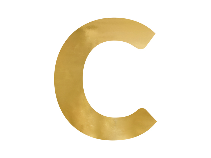 Mirror letter ''C'', gold, 51x61 cm - Designer decorations and ideas ...