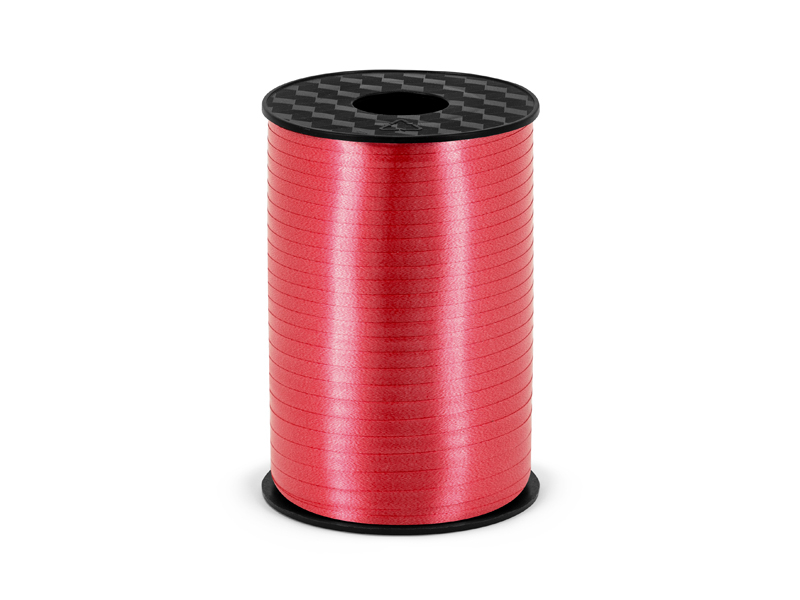 Plastic ribbon, red, 5mm/225m - Internet shop