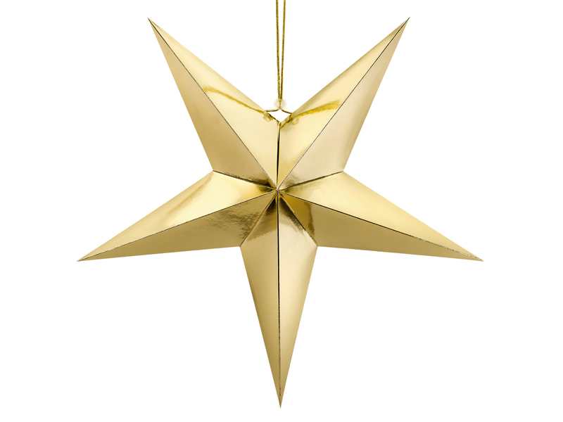 Paper star, 70cm, gold - Designer decorations and ideas for every party ...