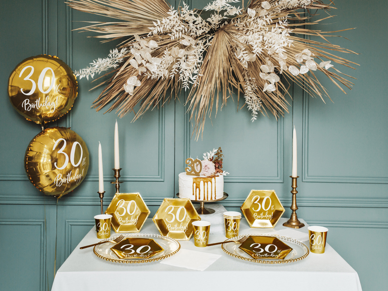 Birthday candle Number 30, gold, 7.5cm - Designer decorations and ideas ...