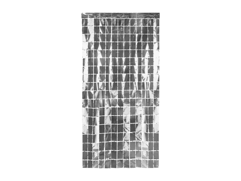 Party curtain Square, silver, 100x200cm - Designer decorations and ...