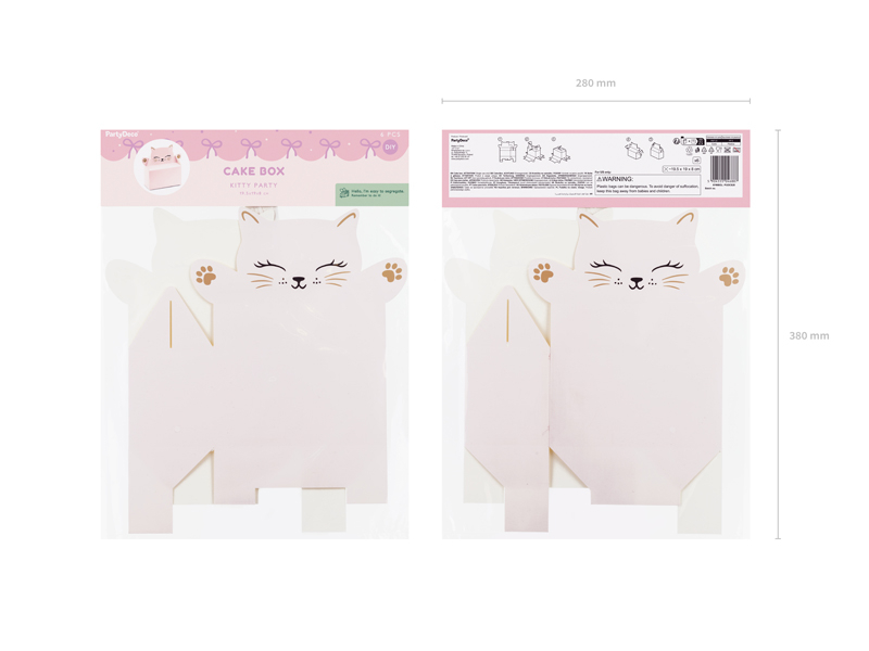 Decorative Cat-Shaped Cake Boxes (1 pkt / 6 pc.) - Designer decorations ...