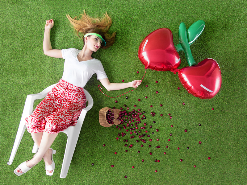 Foil balloon Cherry, 88x73cm, mix - Designer decorations and ideas for ...