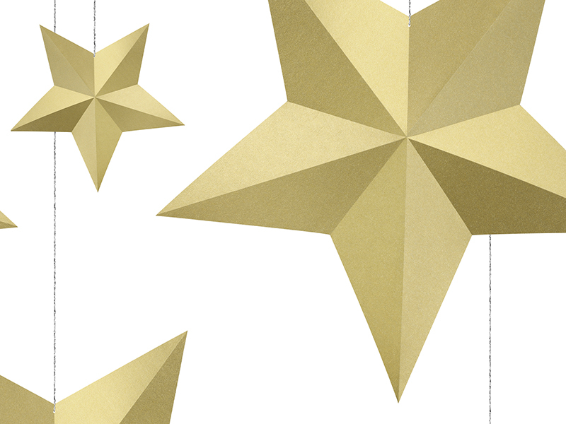 Decoration Stars, gold (1 pkt / 6 pc.) - Designer decorations and ideas ...