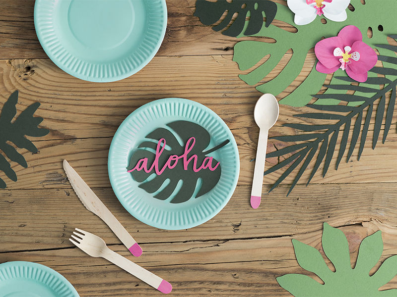 Decorations Aloha - Tropical leaves, mix (1 pkt / 21 pc.) - Designer ...