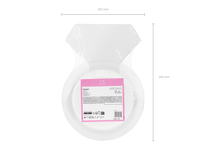 Paper plates Ring, mix, 18x25.5 cm (1 pkt / 6 pc.) - Internet shop ...