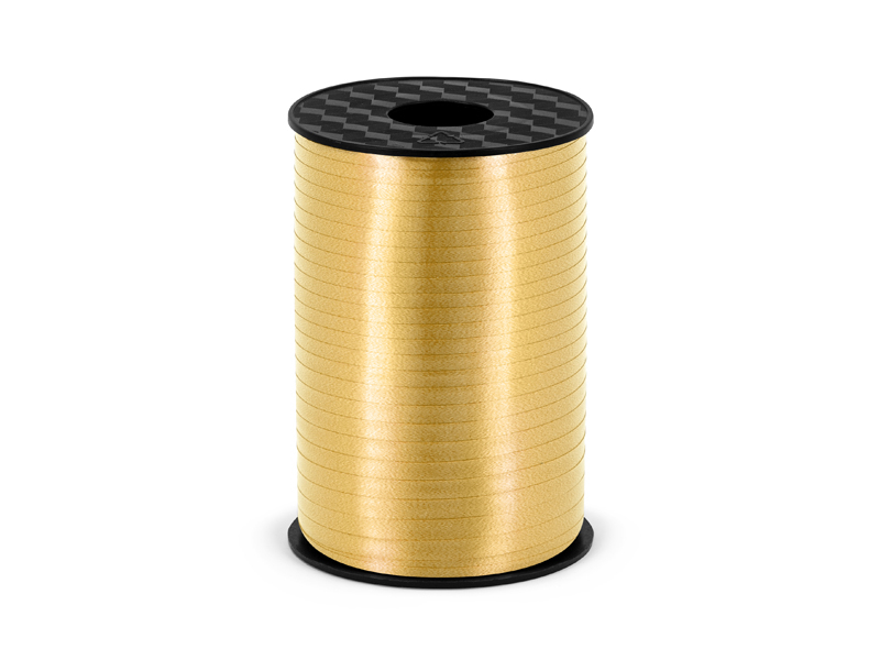 Plastic ribbon, gold, 5mm/225m - Designer decorations and ideas for ...